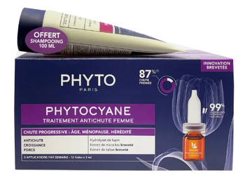 phyto phytocyane femme anti-chute réactionnelle b12 - Paylesspara
