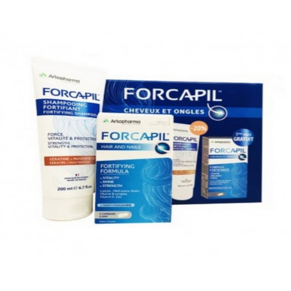 forcapil coffret 180 gelules +shampooing - Paylesspara