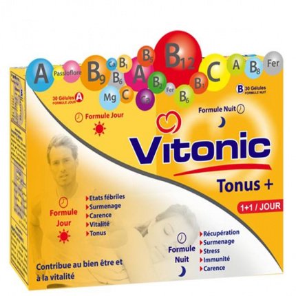 vital vitonic tonus + jour et nuit 60 gélules - Paylesspara